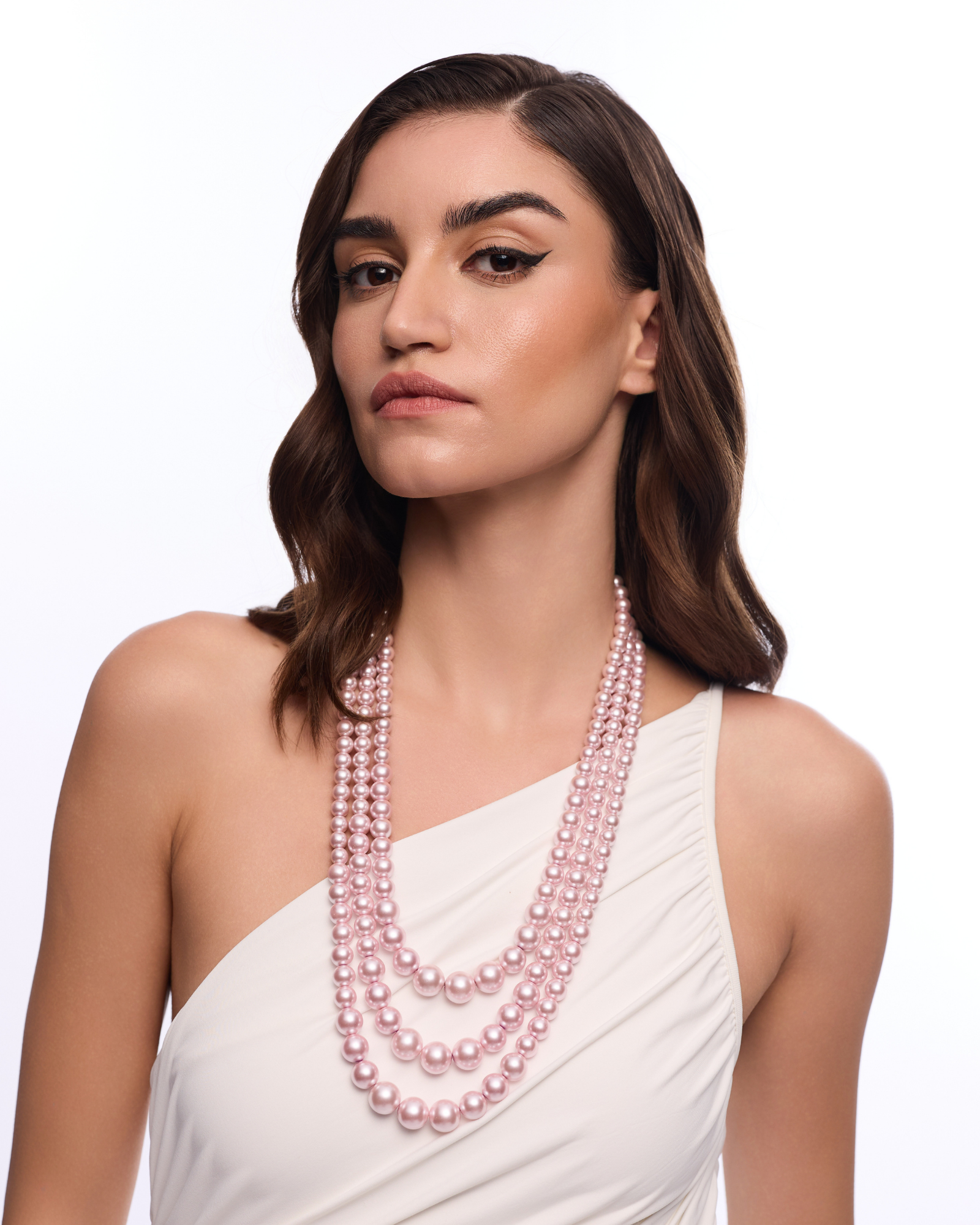 Triple Graded Necklace - Pink – Anaash